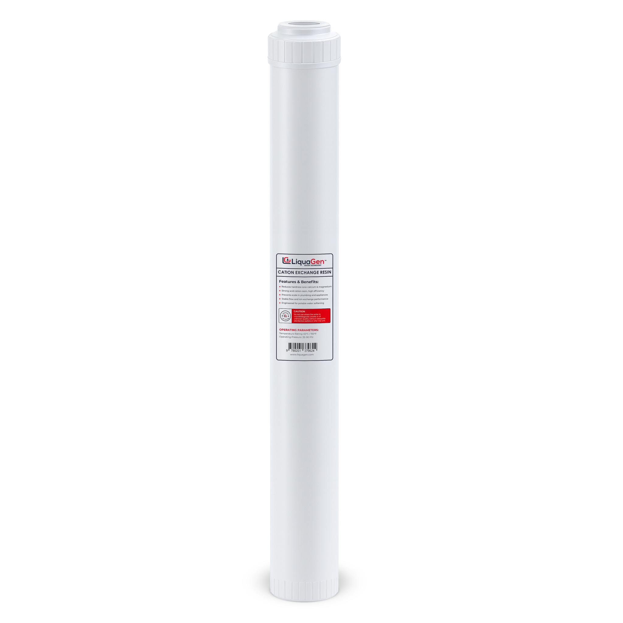 2.5" x 20" Cation Exchange Resin Filter Cartridge (Water Softening & H