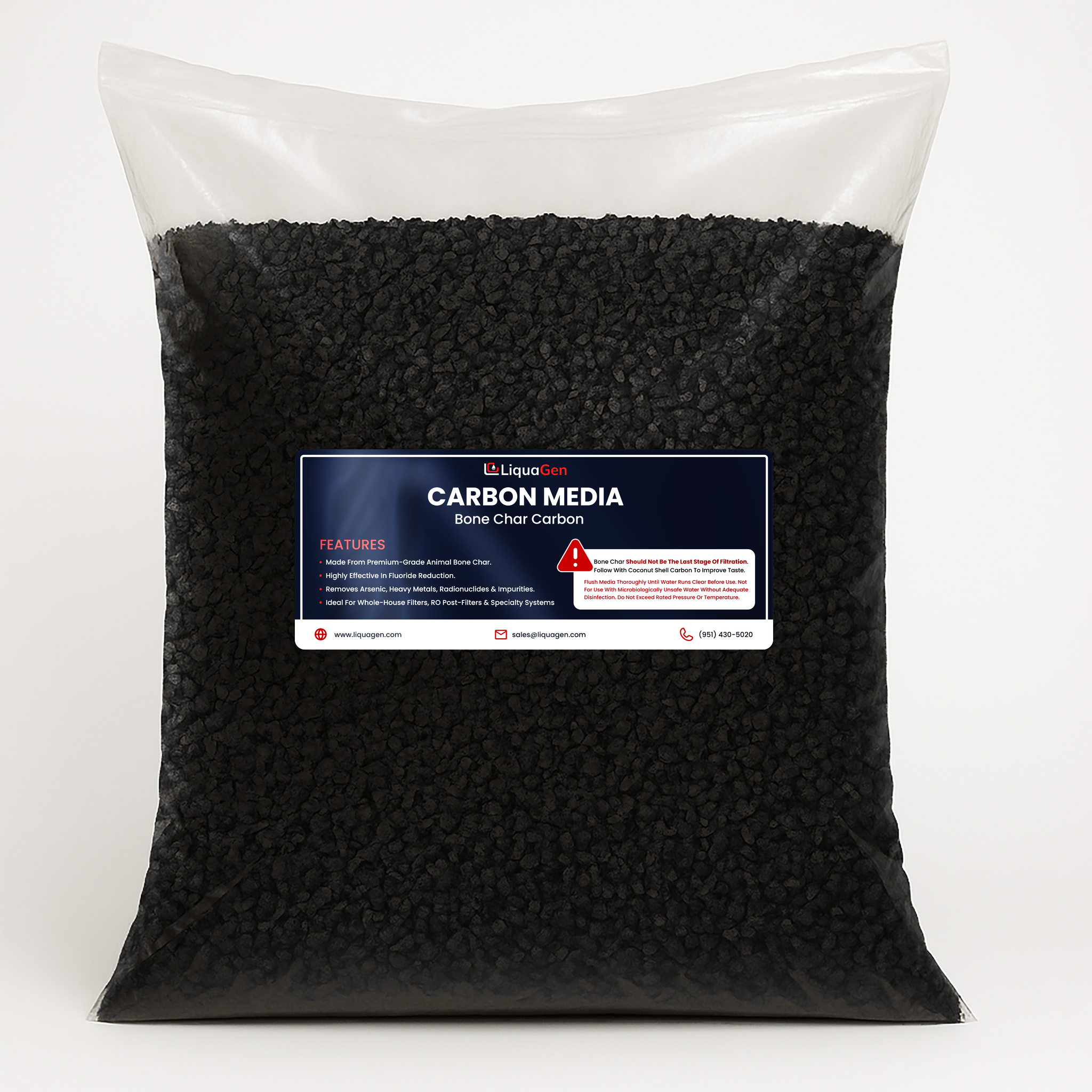 Bone Char Fluoride Filtration Media – 1 cu. ft. Bag