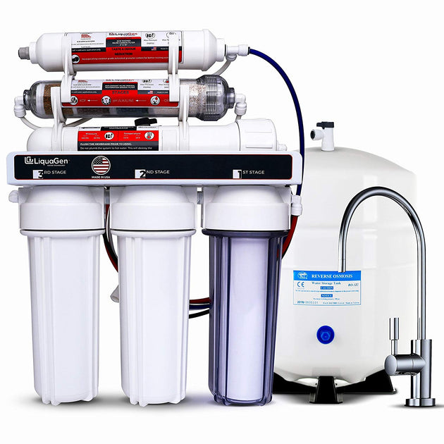 6 Stage Anti-oxidant Under-Sink Drinking Water Filter System w/ pH Alk ...