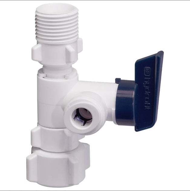 Under Sink Feed Water Adapter (1/4”x 3/8” or 1/2”) – LiquaGen